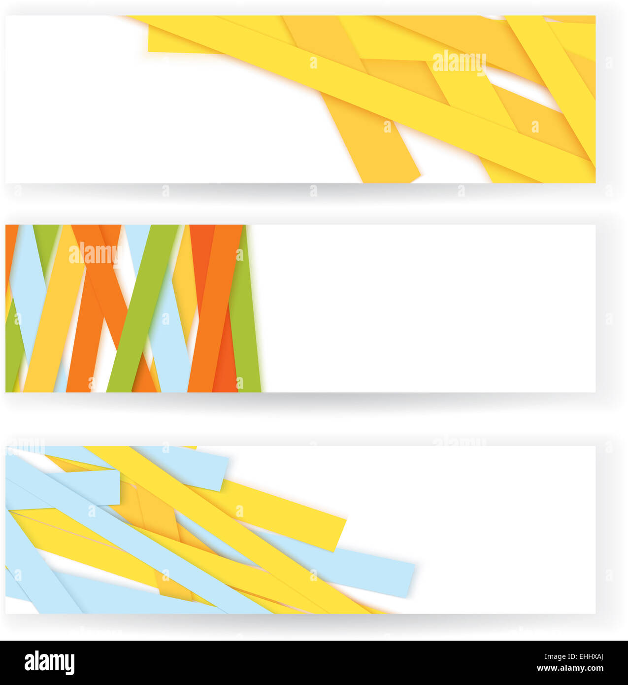 Shredded colorful paper banners Stock Photo - Alamy