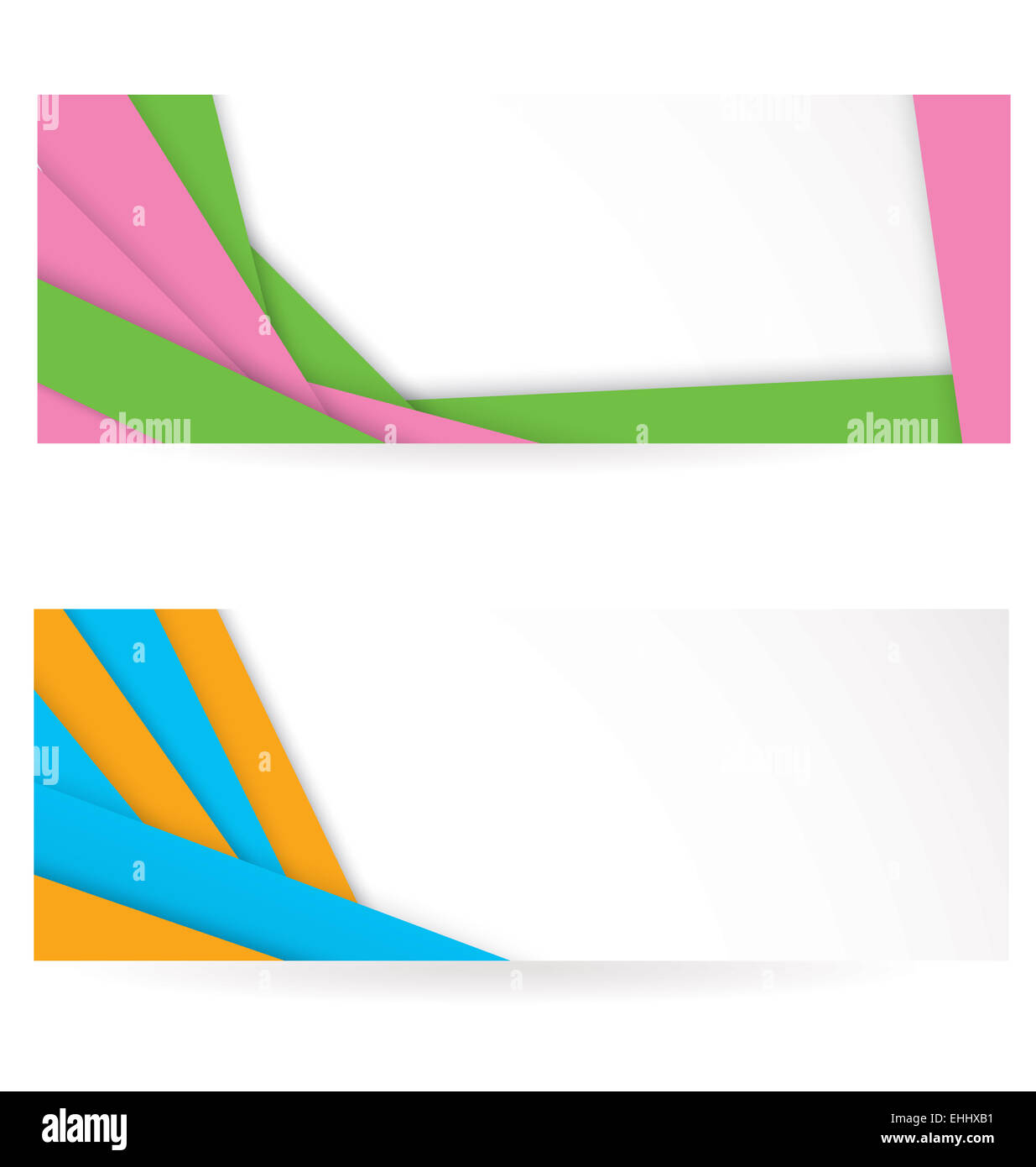 Shiny colorful striped banners Stock Photo - Alamy