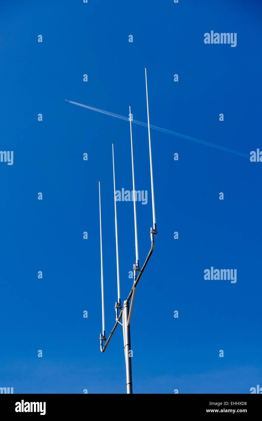 communications antenna and reactor aircraft Stock Photo - Alamy