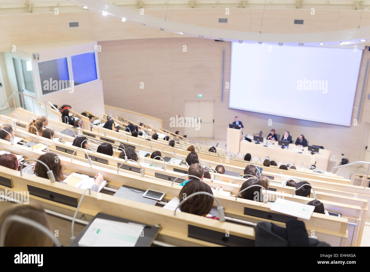 Audience in the lecture hall Stock Photo - Alamy