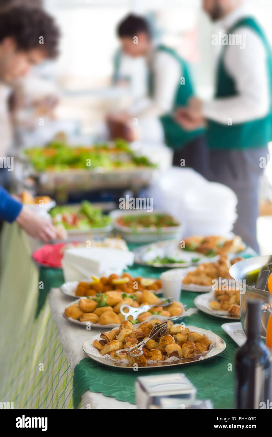 Banquet lunch break at conference meeting Stock Photo - Alamy
