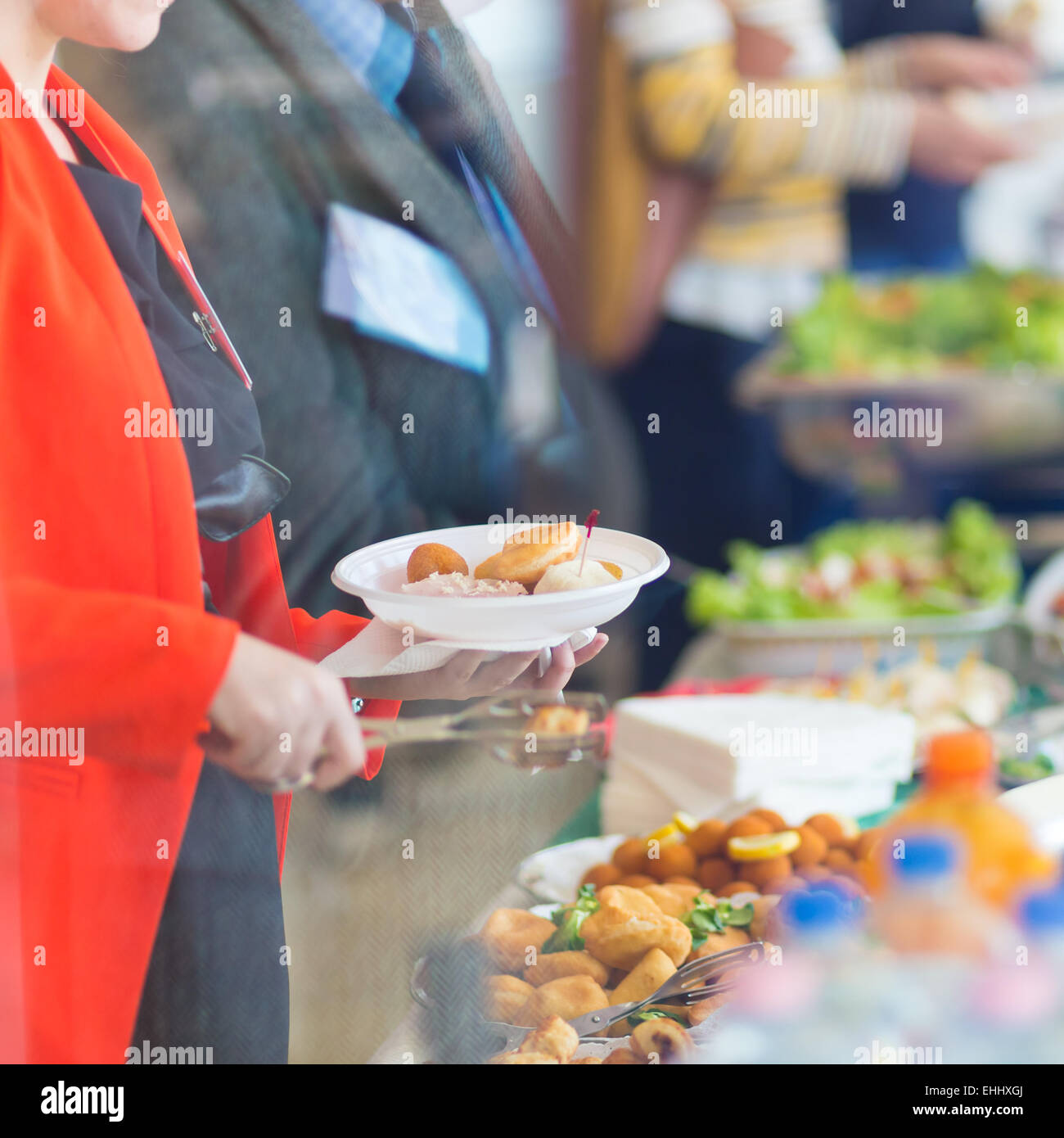 Banquet lunch break at conference meeting Stock Photo - Alamy