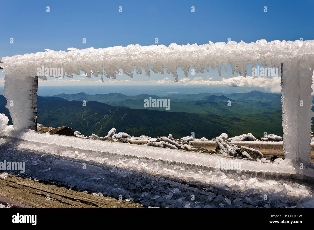 new hampshire mountain top view of Mount Washington Stock Photo - Alamy