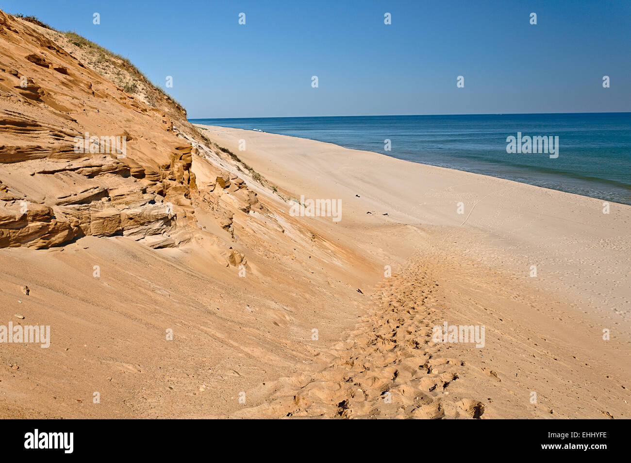 Cape Cod sandy slope ocean Stock Photo - Alamy
