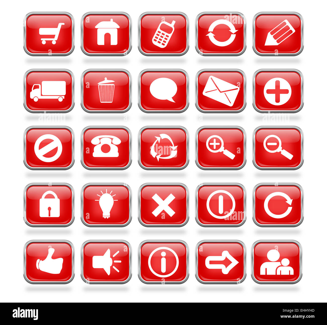Link icon shiny glossy internet hi-res stock photography and images - Alamy