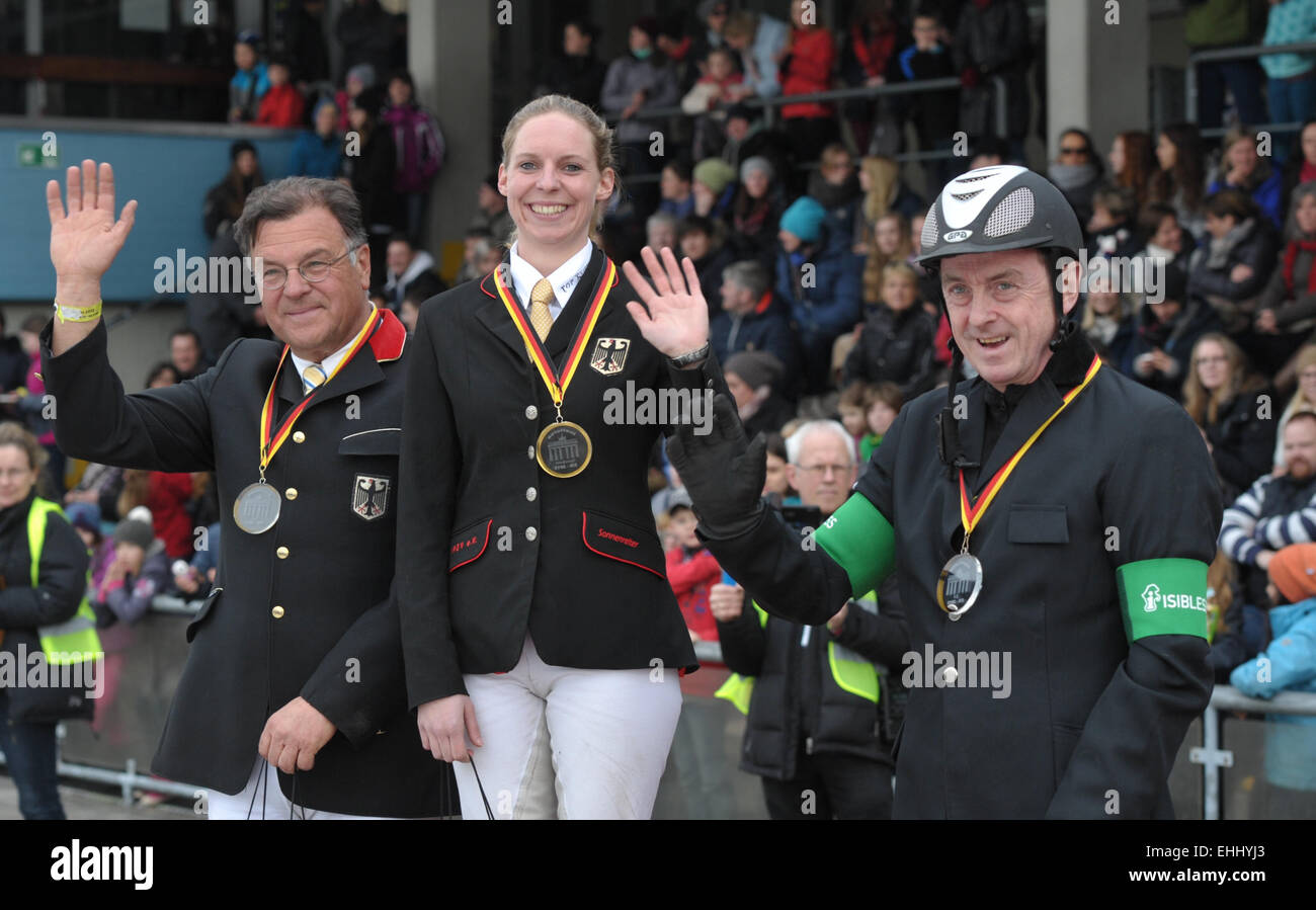 Berlin, Germany. 7th Mar, 2015. The winner Frauke Schenzel (C) and ...
