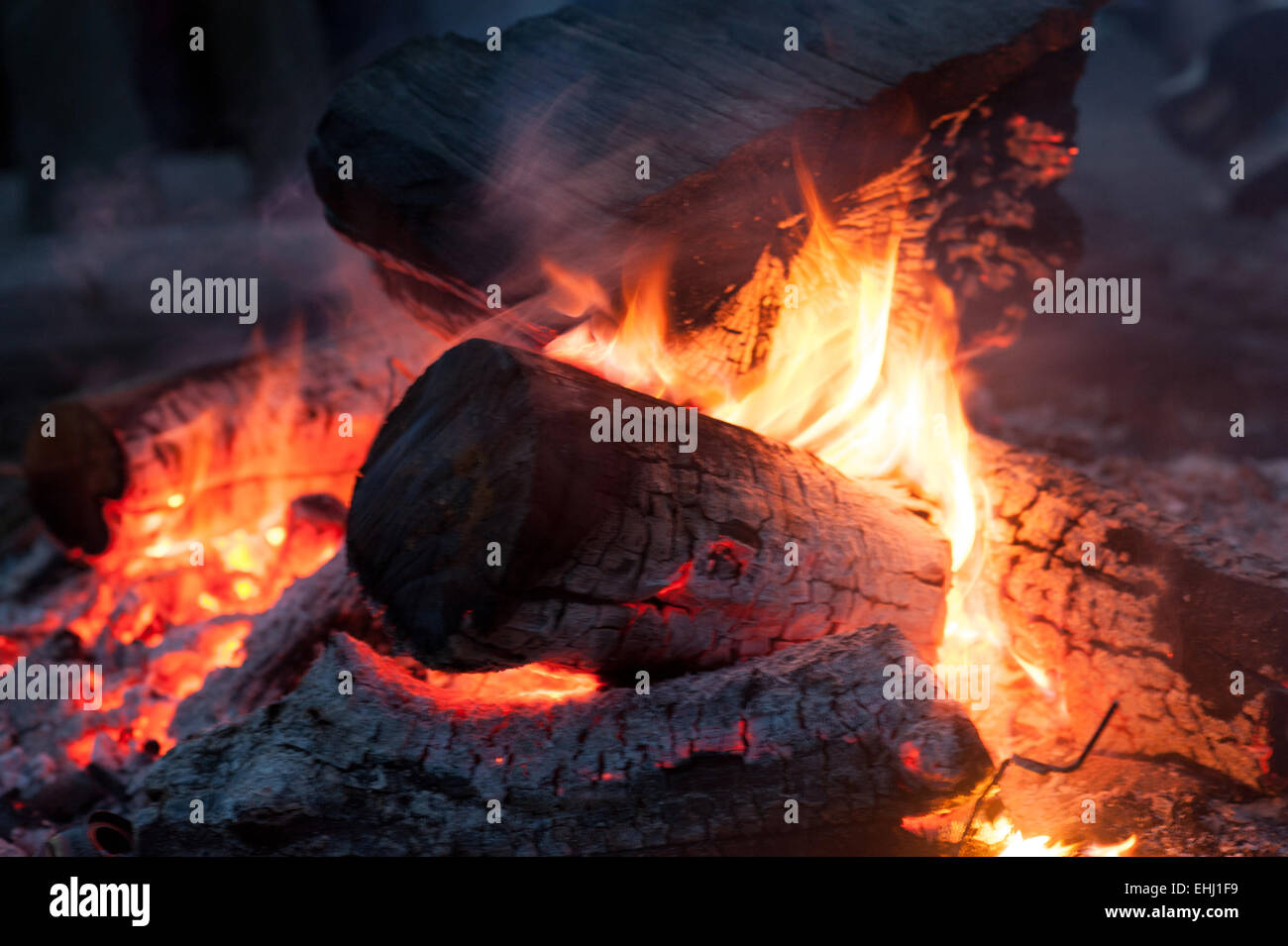 Bonfires on the beach Stock Photo - Alamy