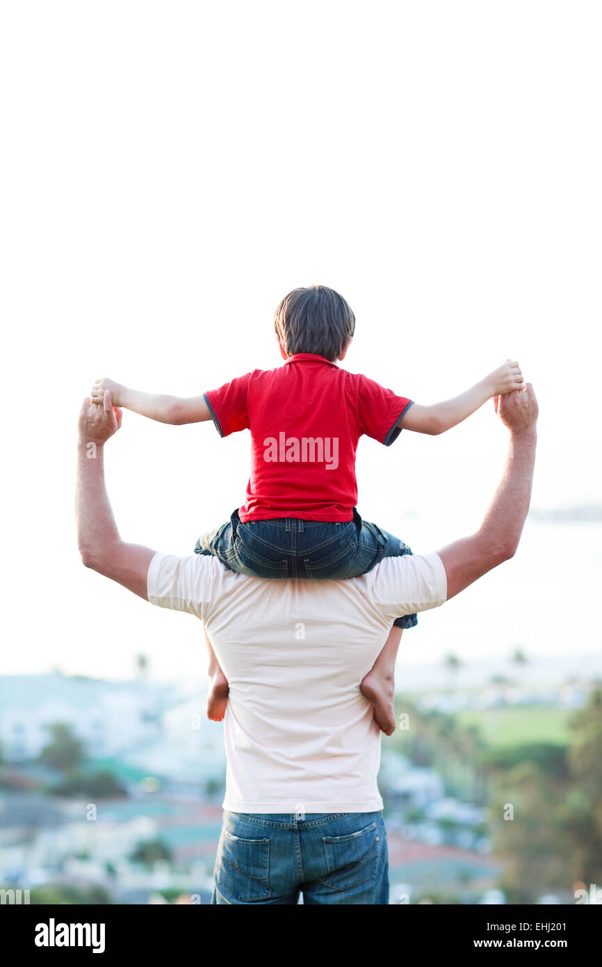 Father giving son piggyback ride hi-res stock photography and images ...