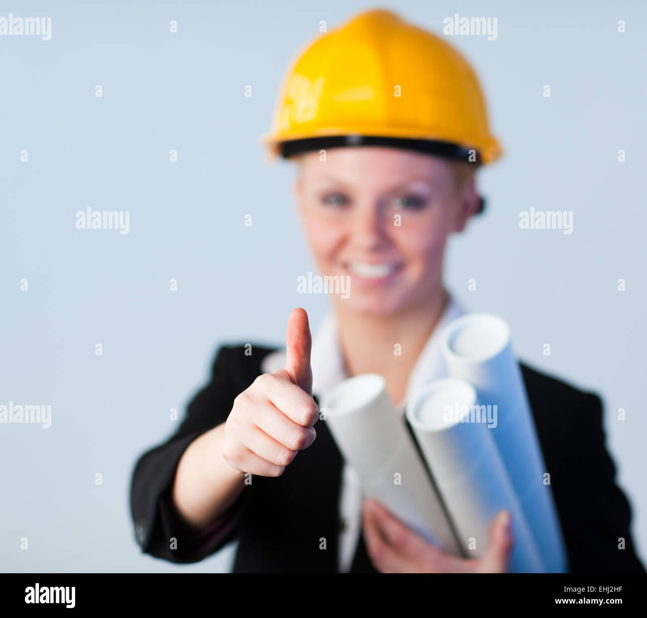 Confident forewoman with focus on the object Stock Photo - Alamy
