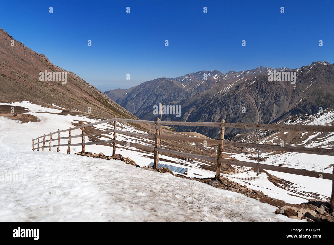 Talgar Pass. Shymbulak resort Stock Photo - Alamy