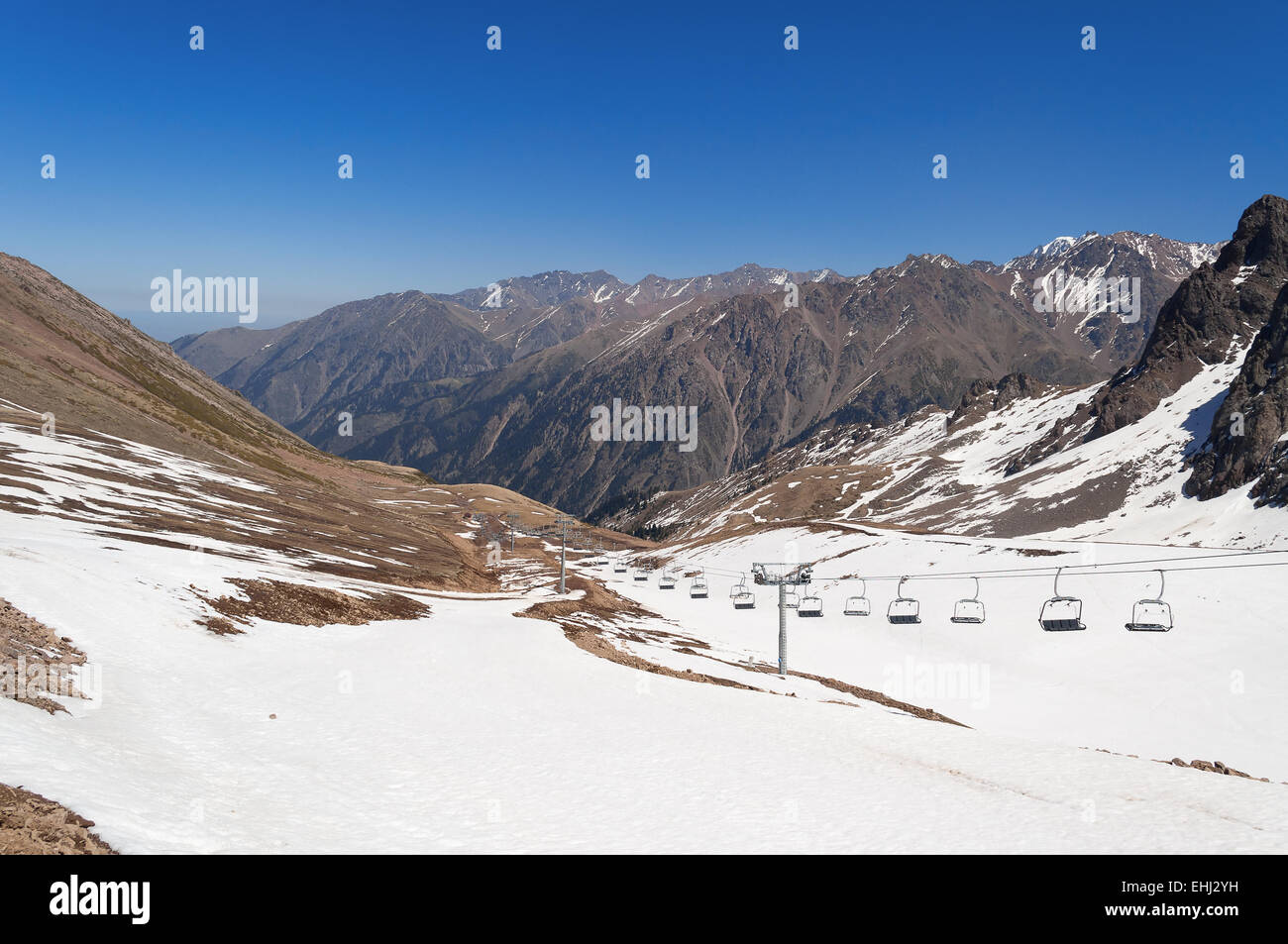 Talgar Pass. Shymbulak resort Stock Photo - Alamy