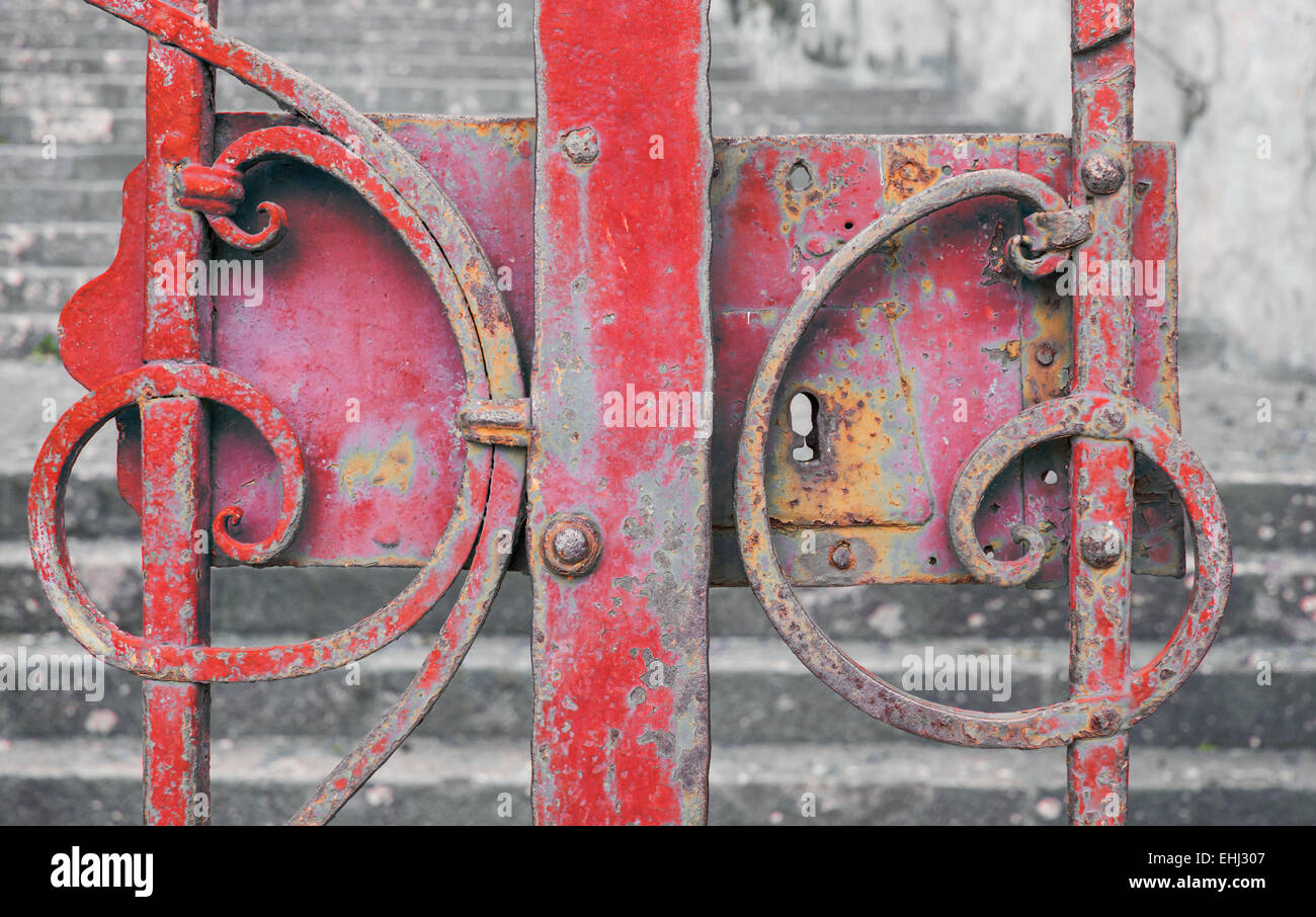Wrought iron stair gate hi-res stock photography and images - Alamy