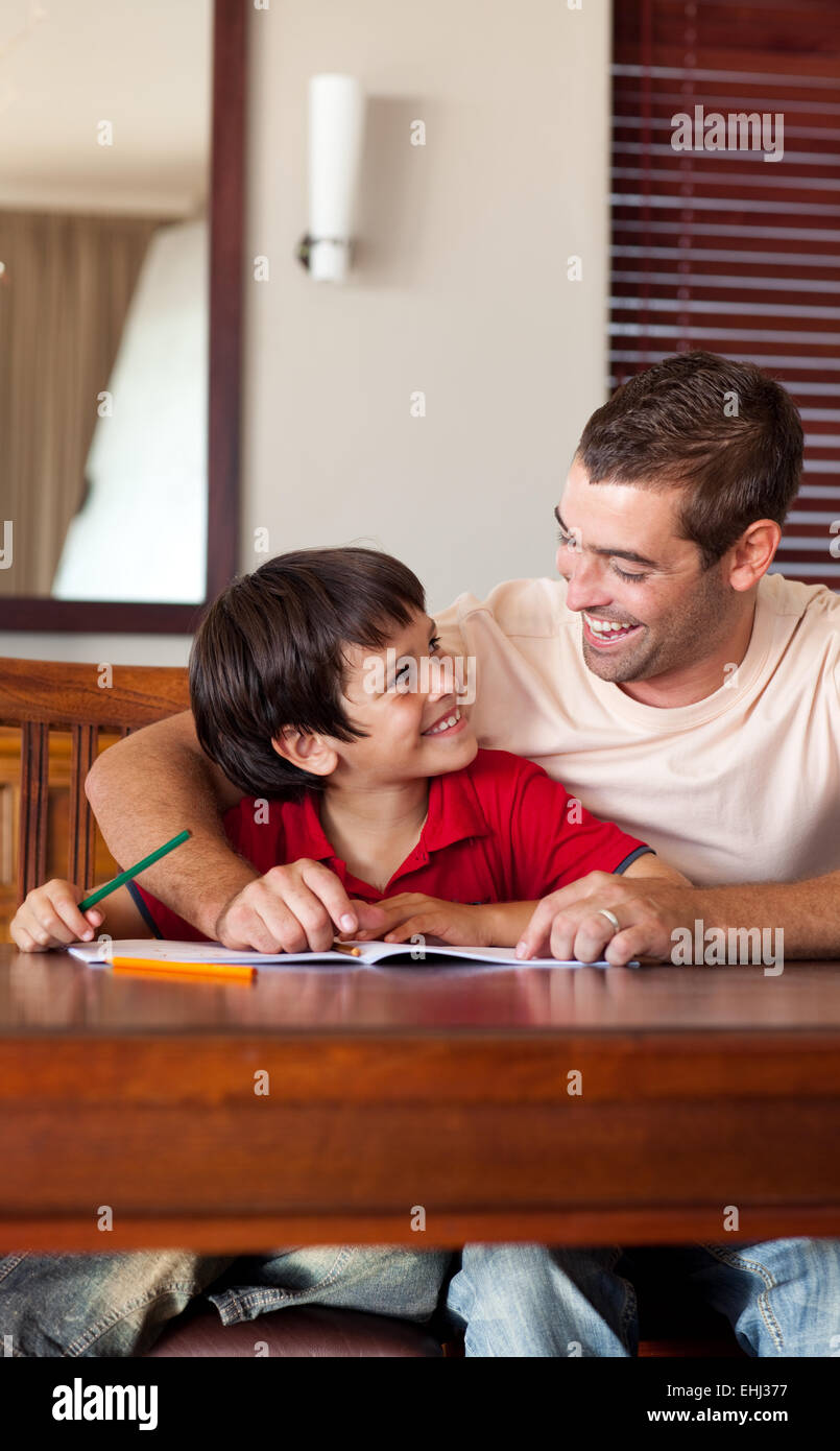 Elegant father and son smiling hi-res stock photography and images - Alamy