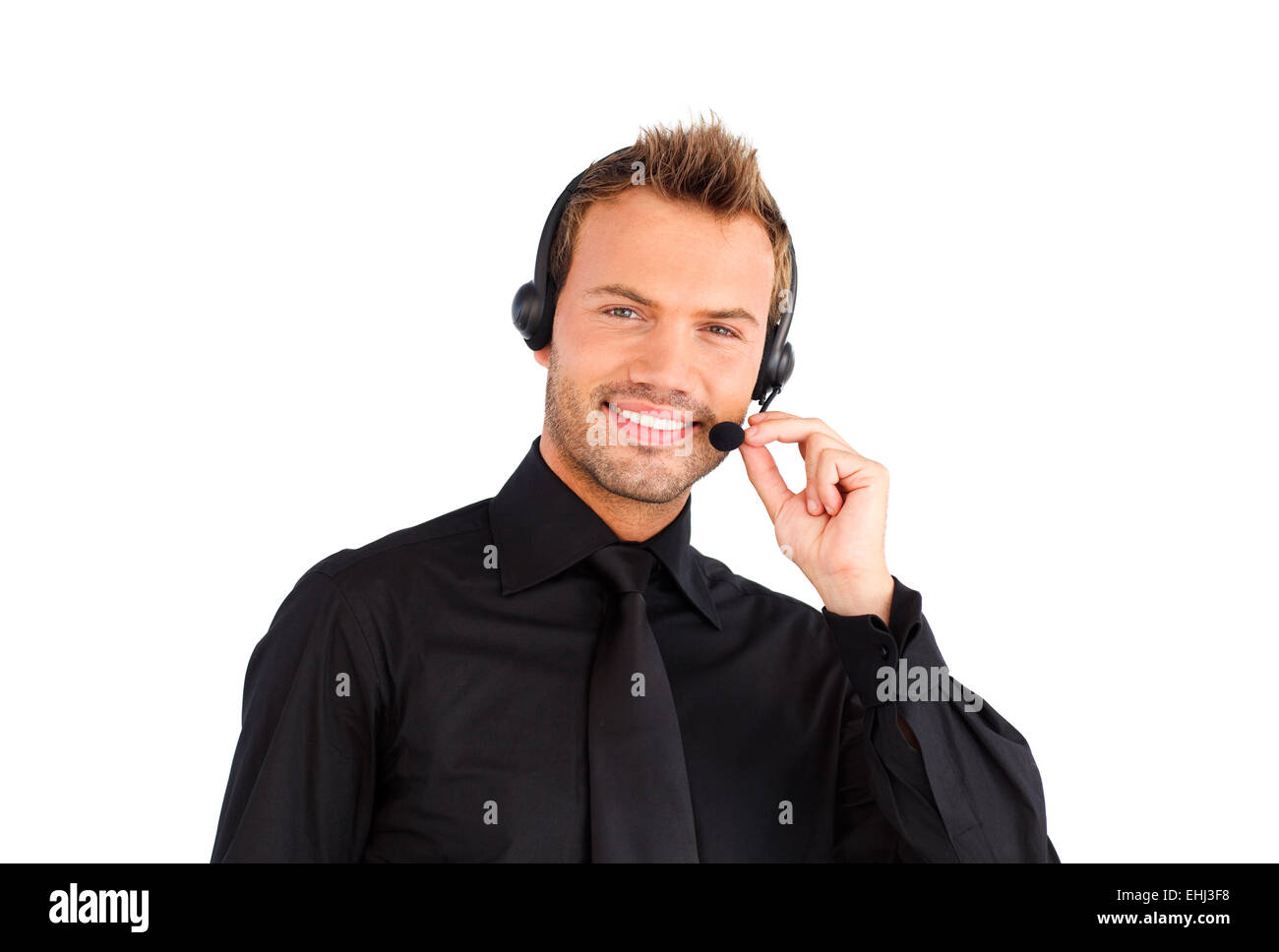 Business customer support guy smiling hi-res stock photography and ...