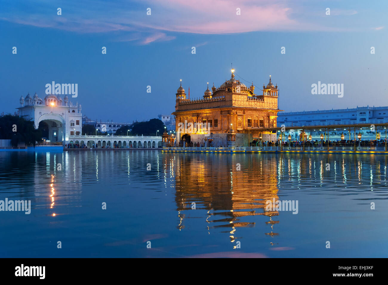 Golden Temple (Harmandir Sahib also Darbar Sahib) in the evening at ...