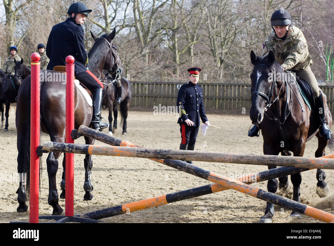 Household cavalry mounted regiment training hi-res stock photography ...