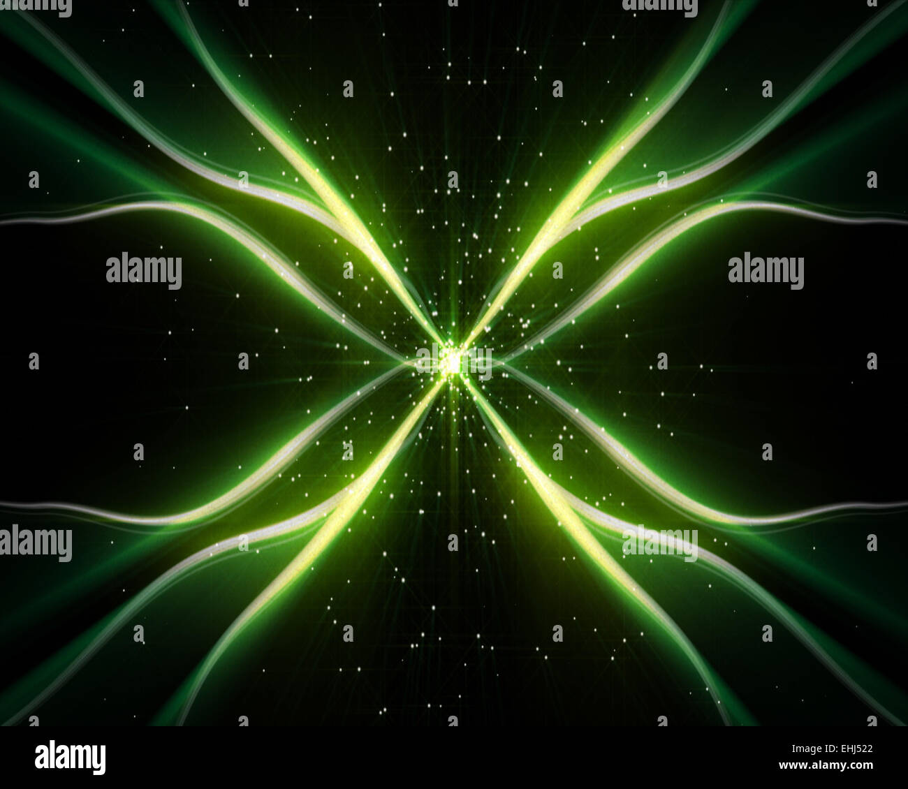 Undulating green stripes Stock Photo - Alamy