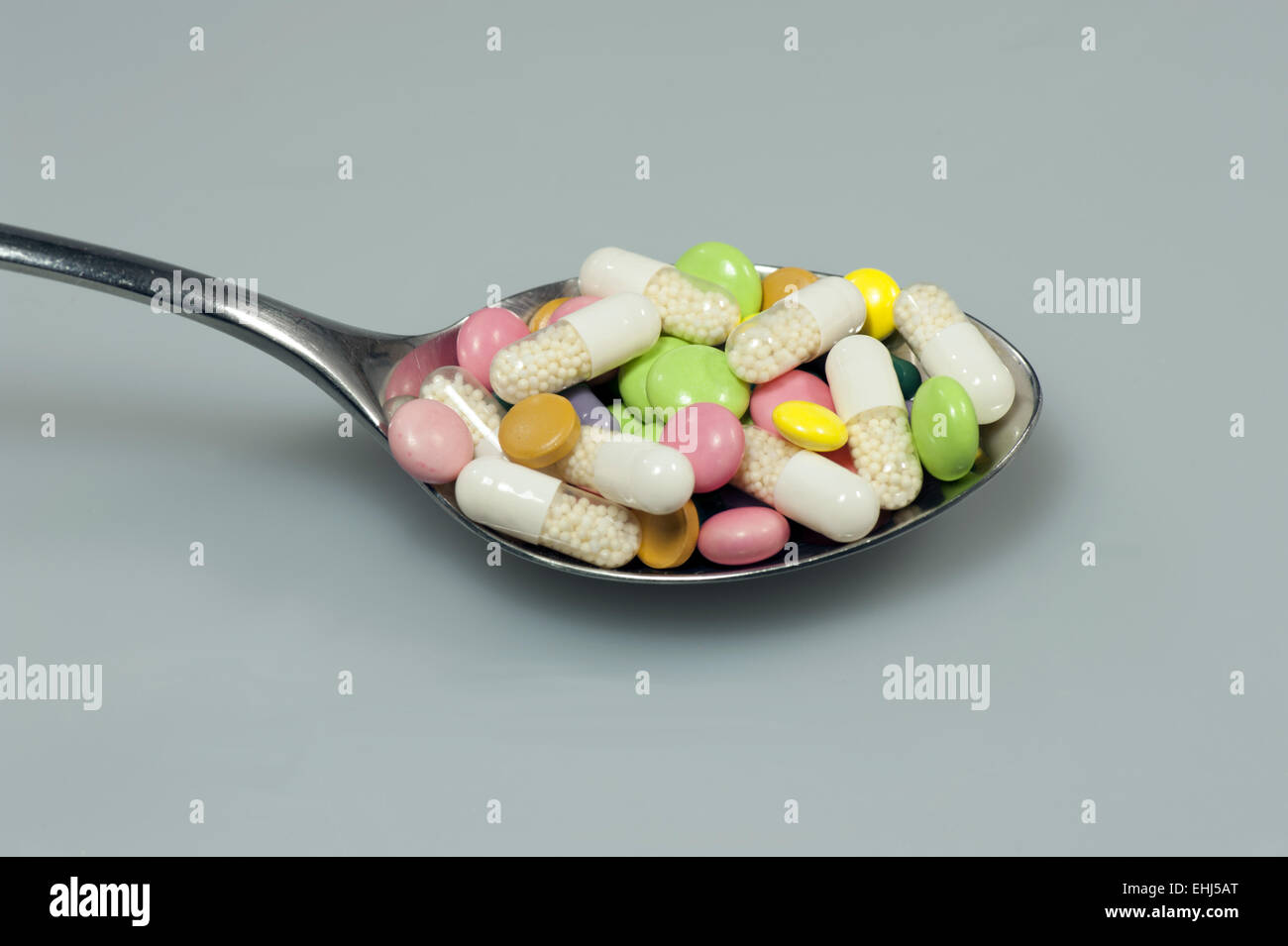 Medication on spoon Stock Photo - Alamy