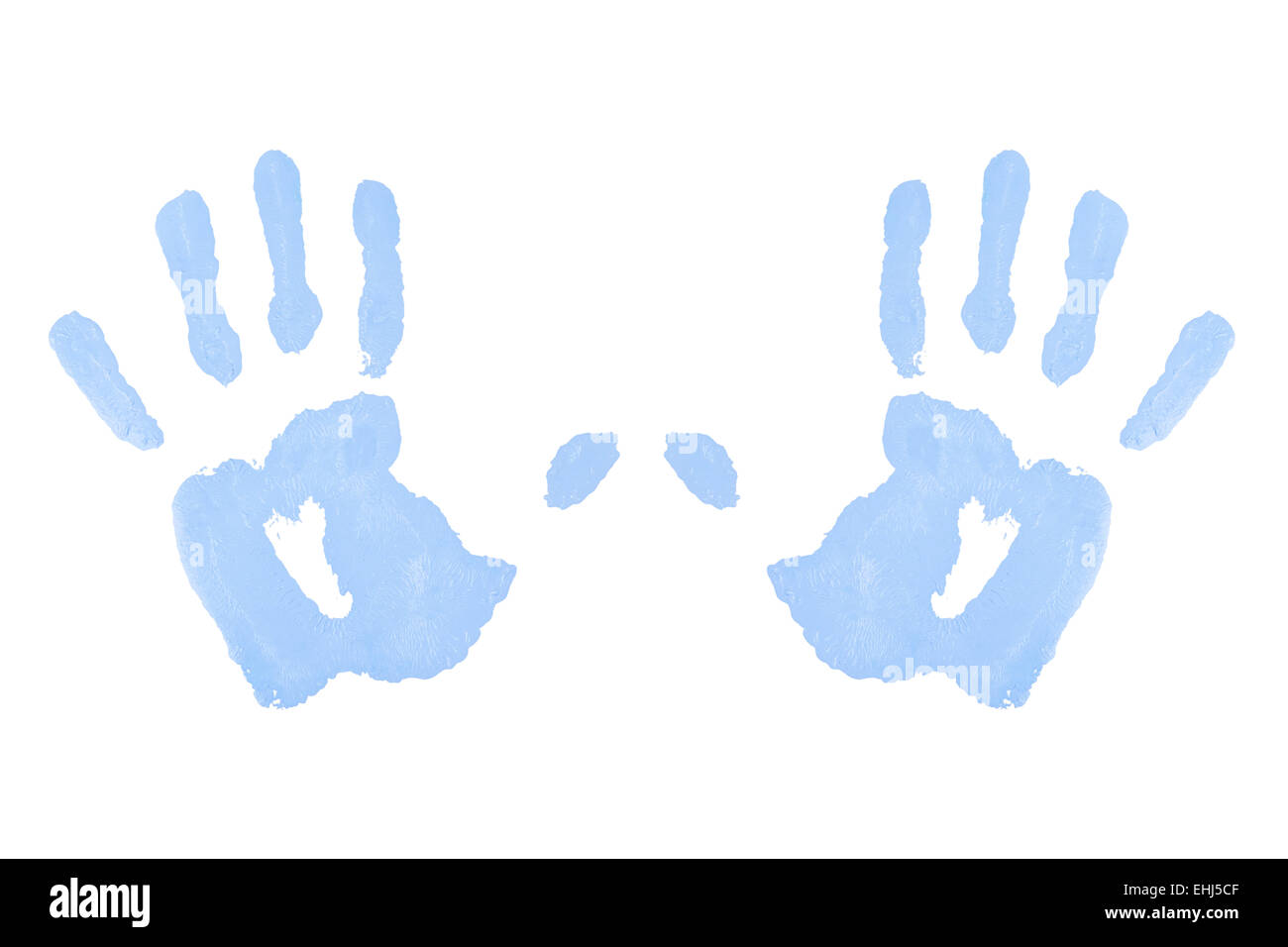 Blue handprints hi-res stock photography and images - Alamy