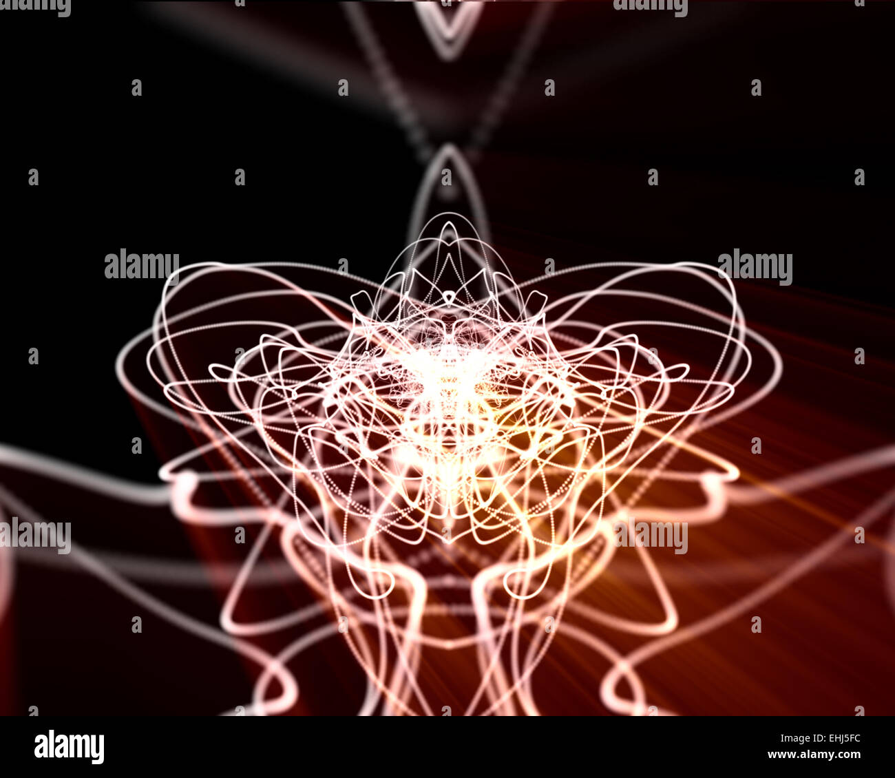 Ball of red lightning lines Stock Photo - Alamy