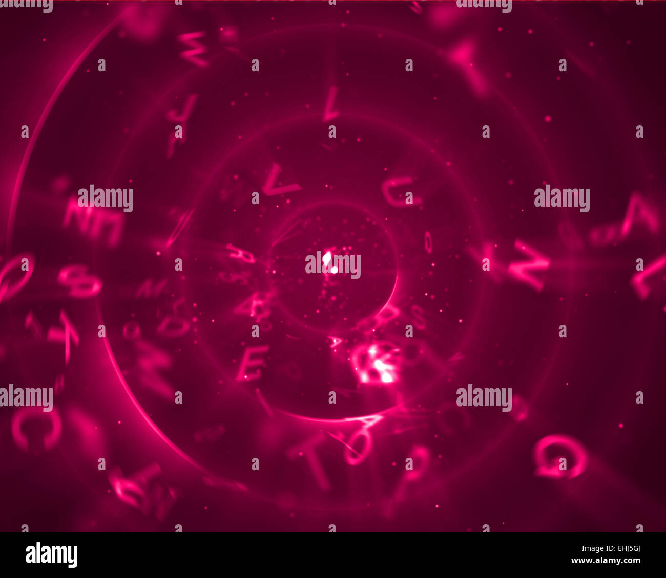 Capital letters in pink circles Stock Photo - Alamy