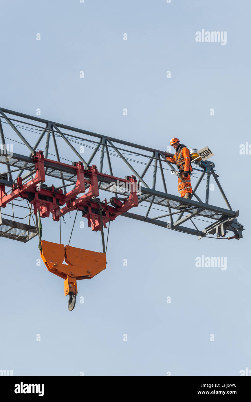 Construction worker working crane hi-res stock photography and images ...