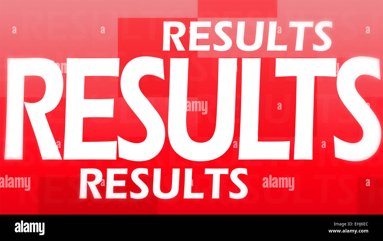 Creative image of red results concept Stock Photo - Alamy