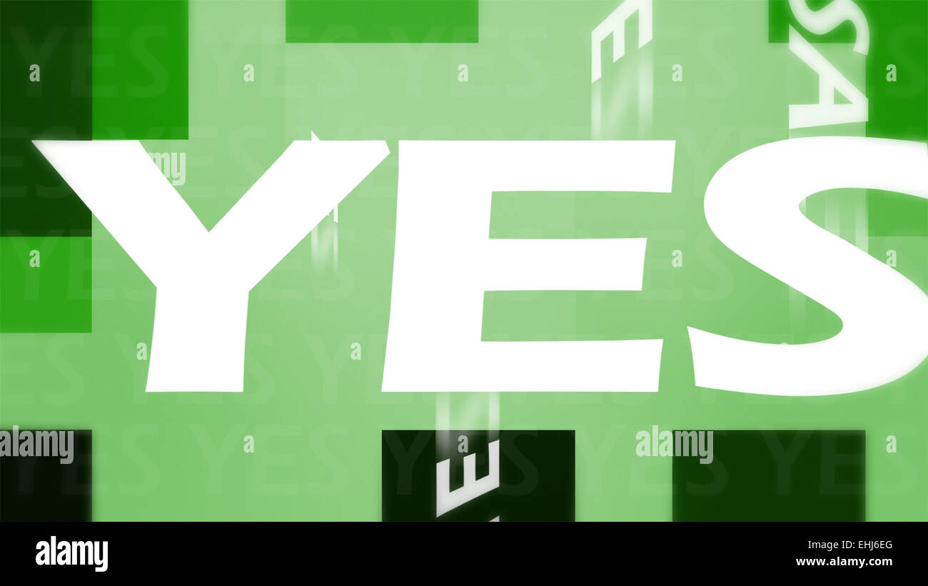 Creative image of yes concept Stock Photo - Alamy