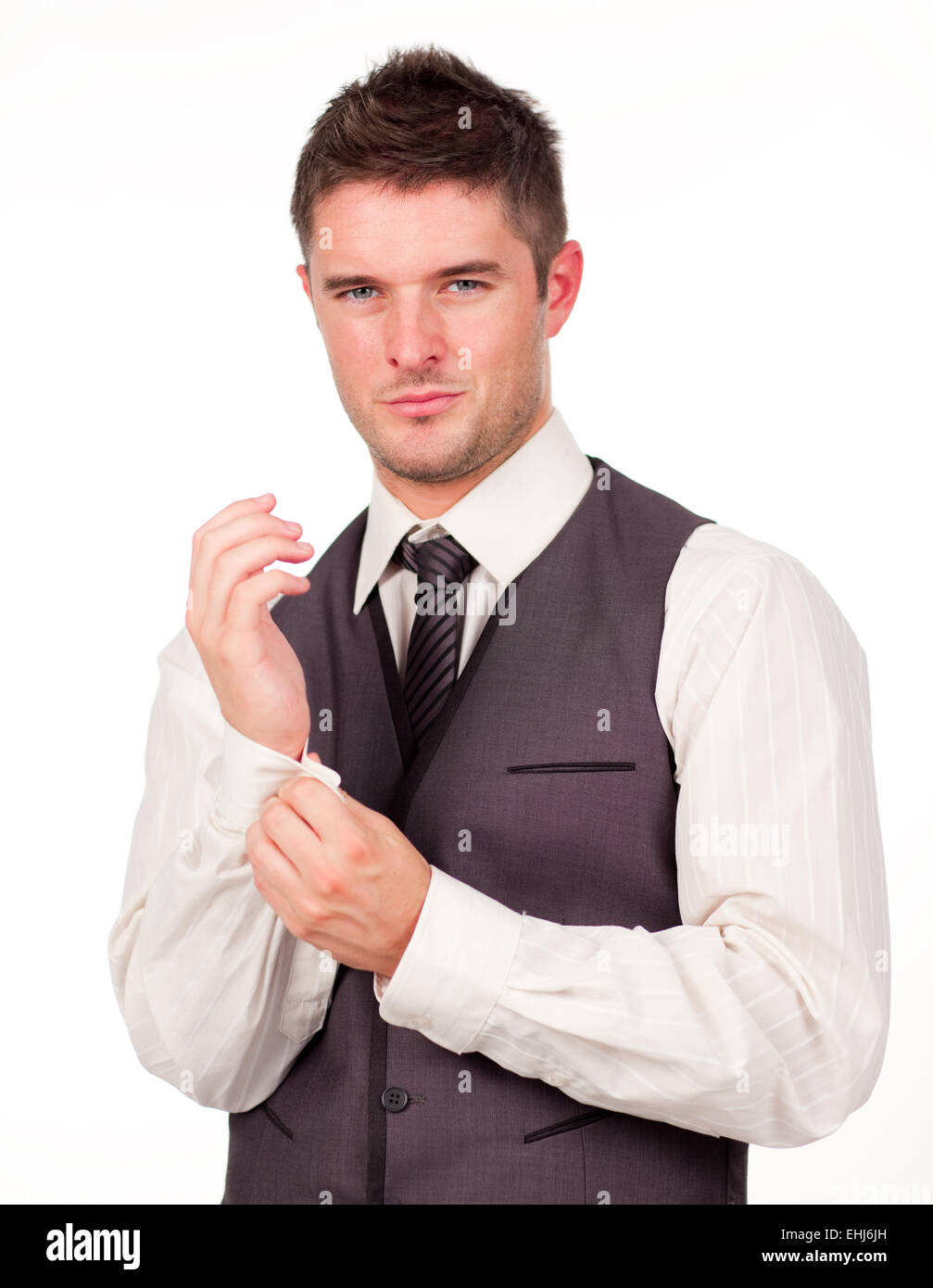 Young Businessman Dressing Stock Photo - Alamy