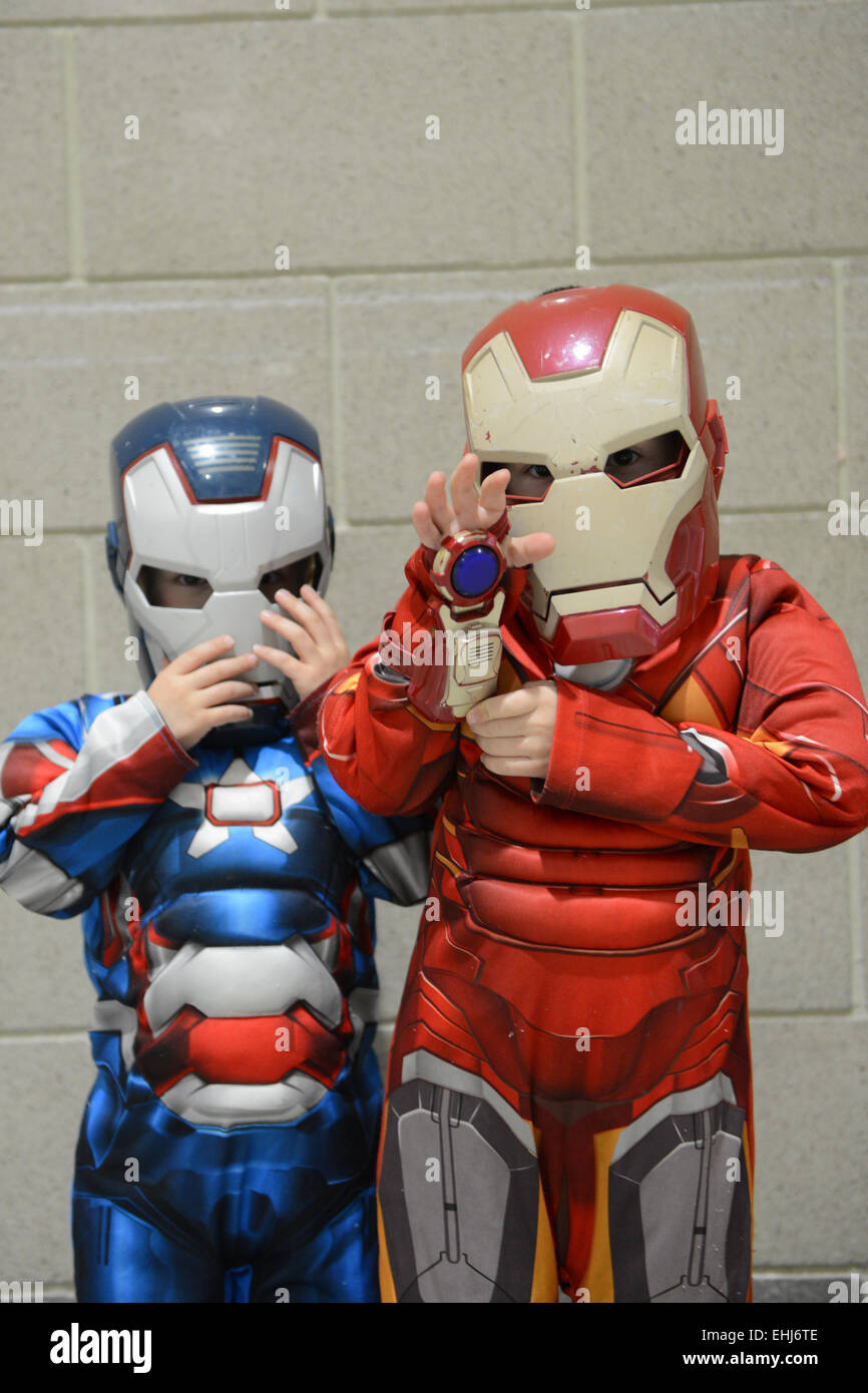 Excel, London UK. 14th March 2015. Cosplay is on display the London ...