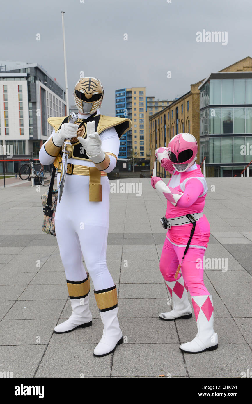Excel, London UK. 14th March 2015. Cosplay is on display the London ...