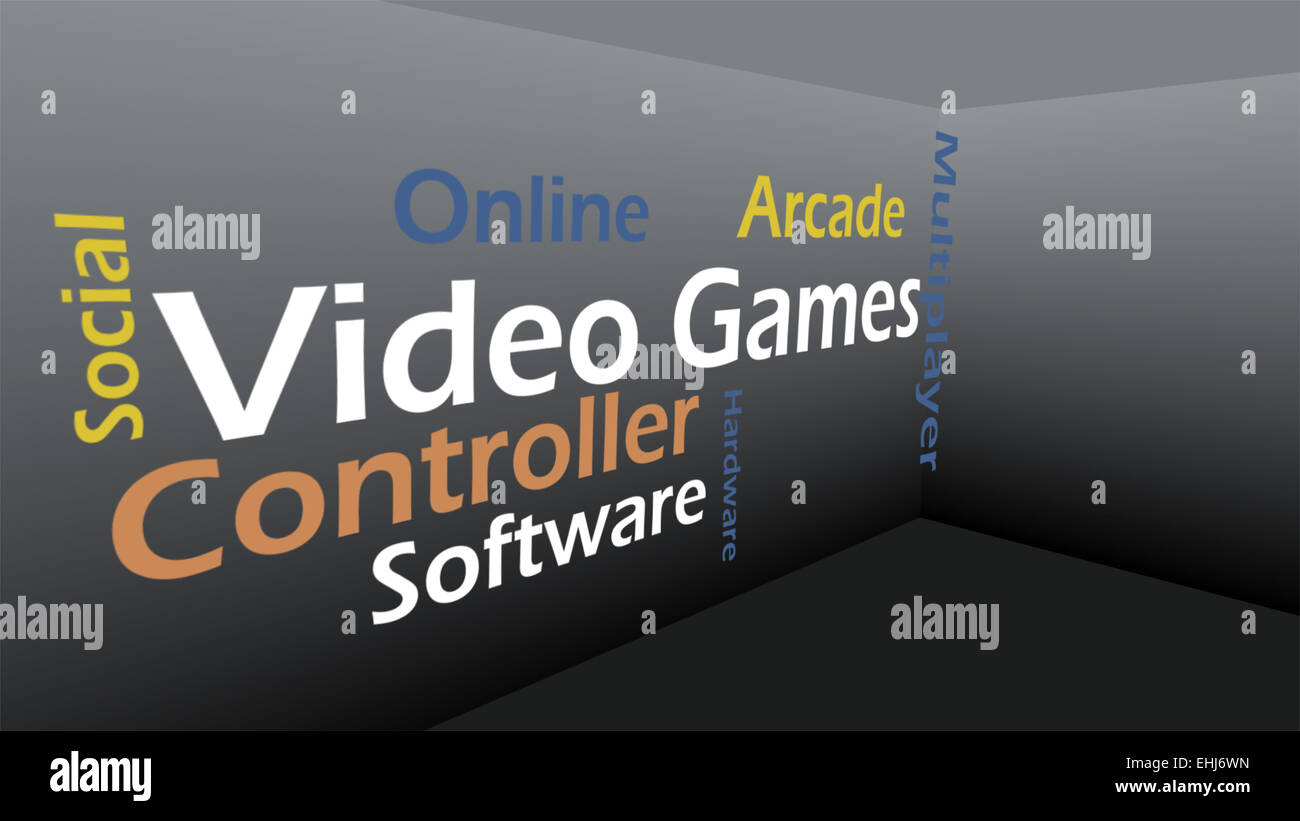 Creative image of video games concept Stock Photo - Alamy