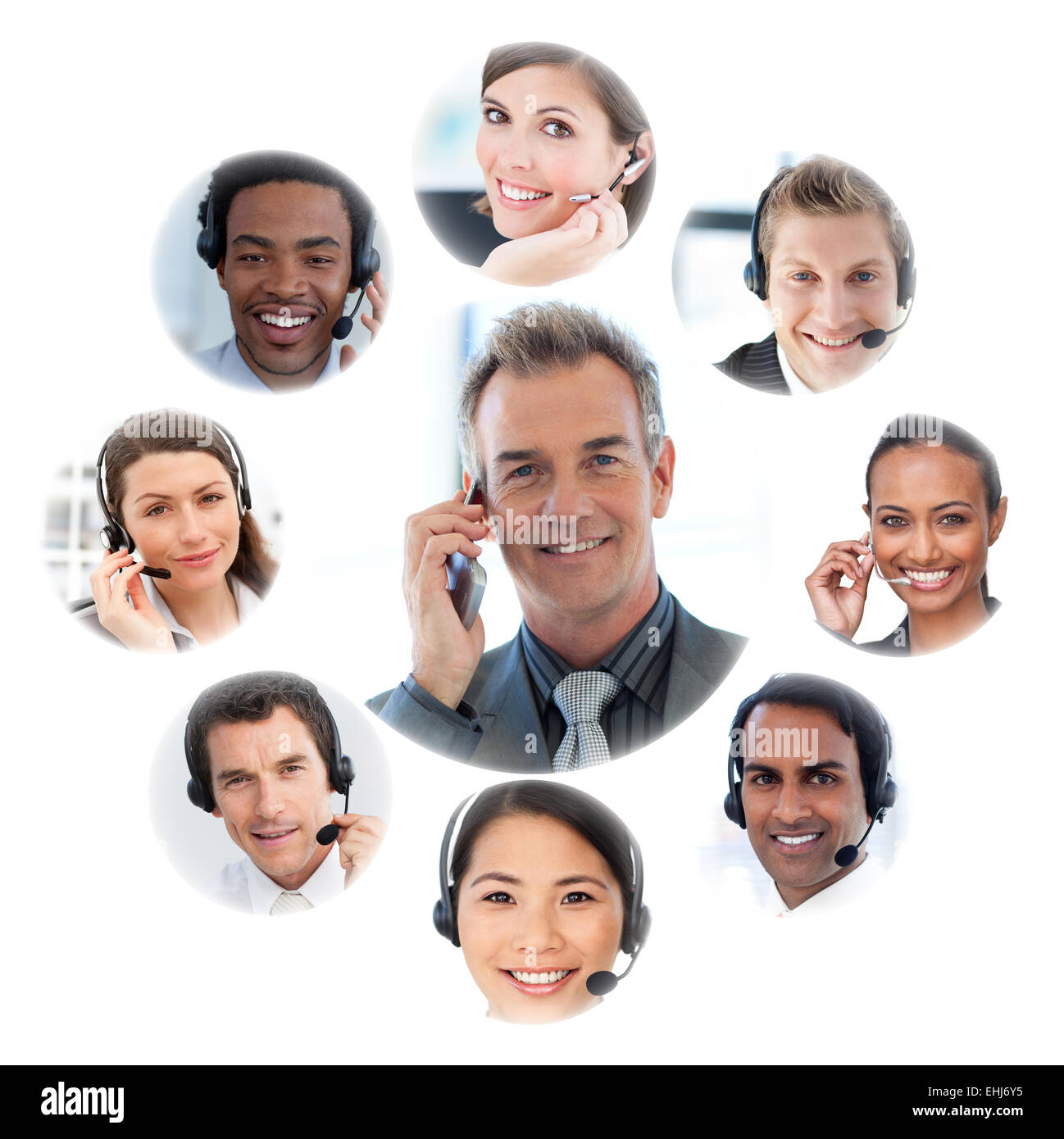 Illustration about operators working Stock Photo - Alamy