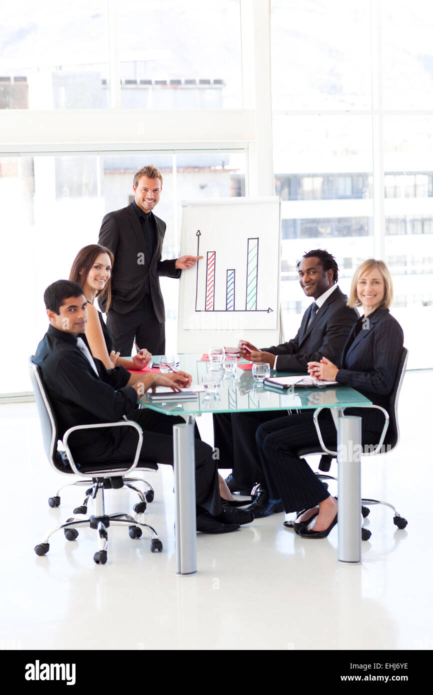 Young businessman giving a presentation Stock Photo - Alamy