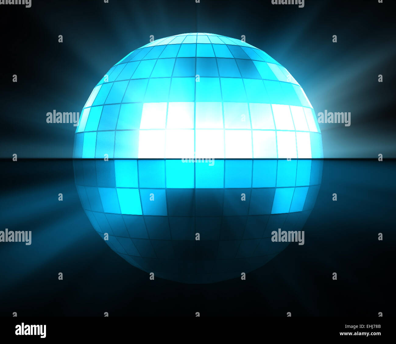 Blue disco ball Stock Photo - Alamy
