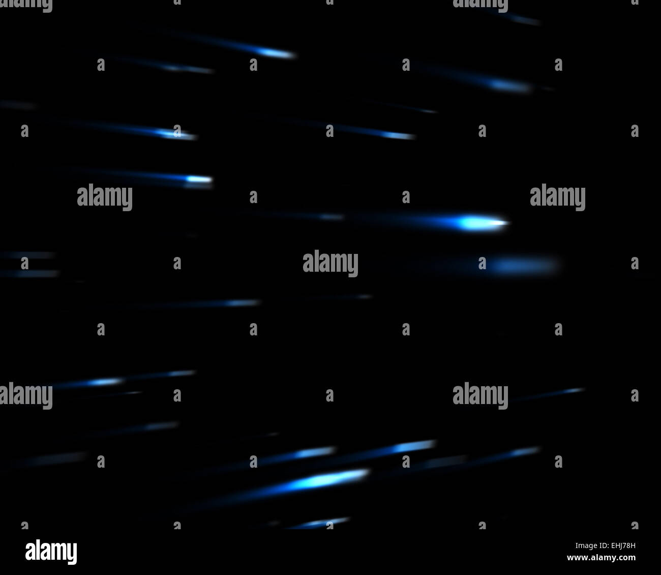 Blue falling stars Stock Photo - Alamy