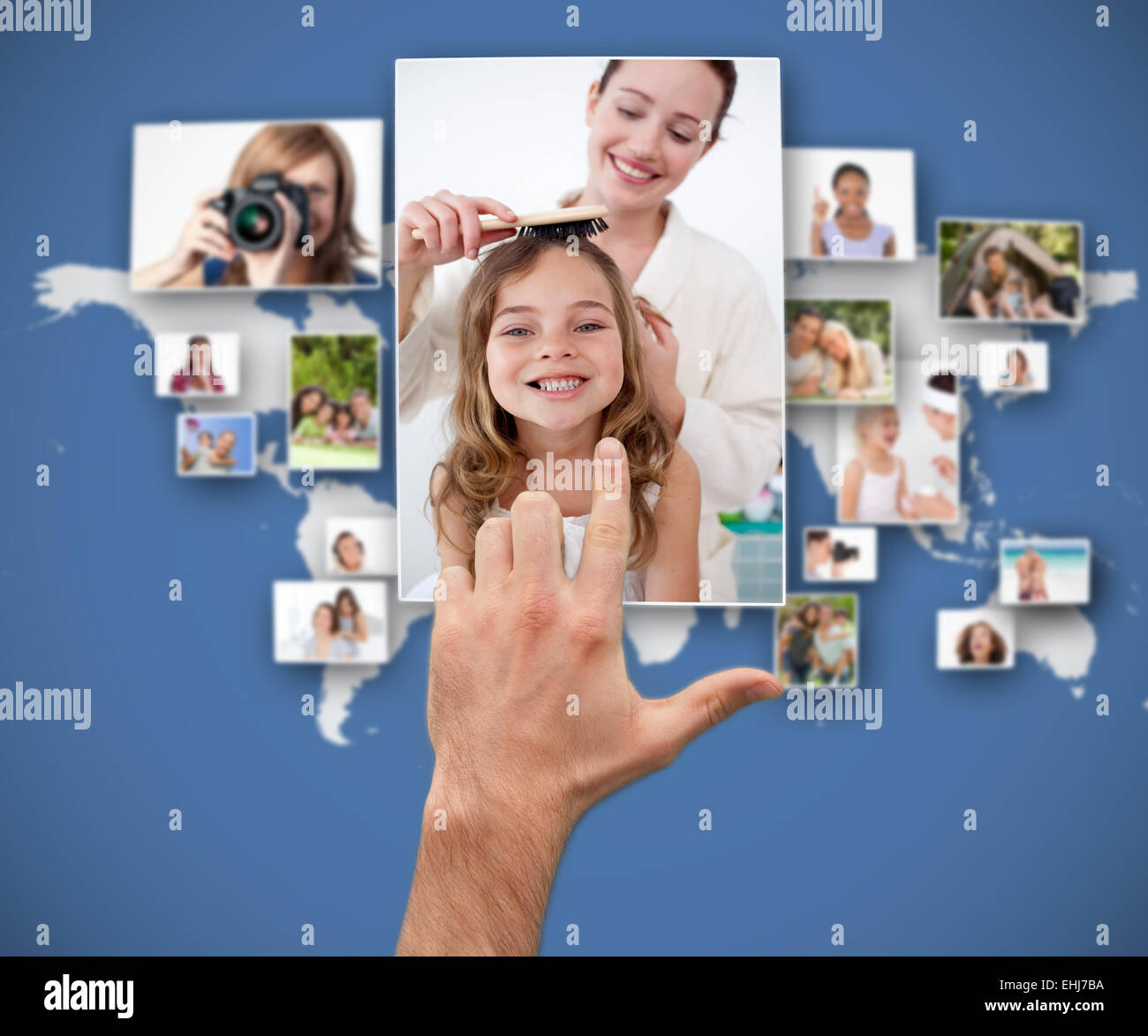 Hand selecting picture Stock Photo - Alamy