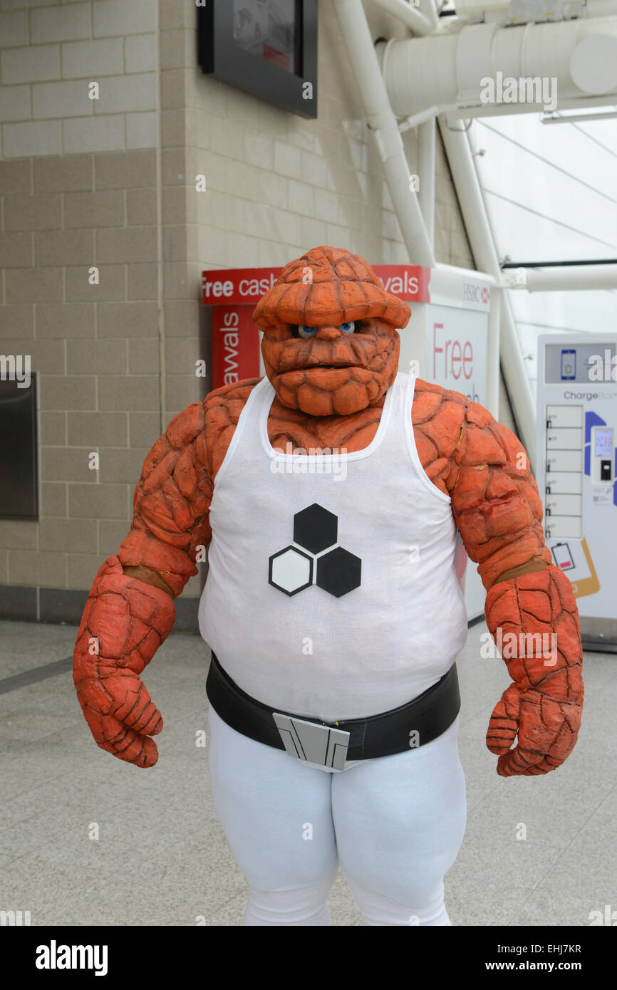 Excel, London UK. 14th March 2015. Cosplay is on display the London ...