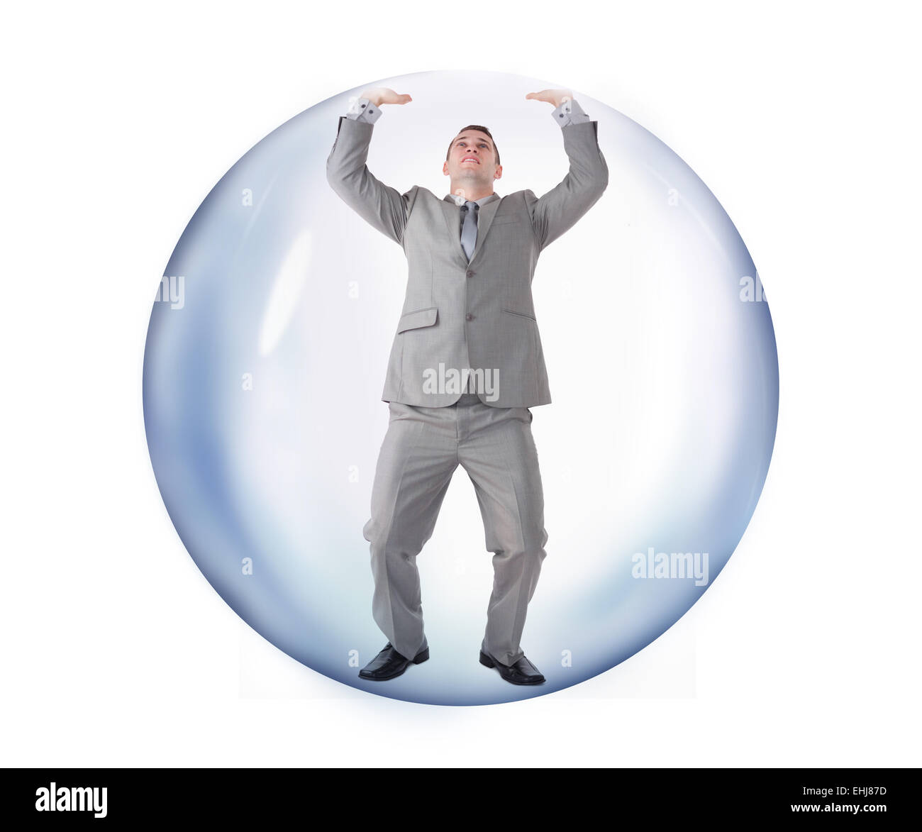 Businessman trying to escape Stock Photo - Alamy