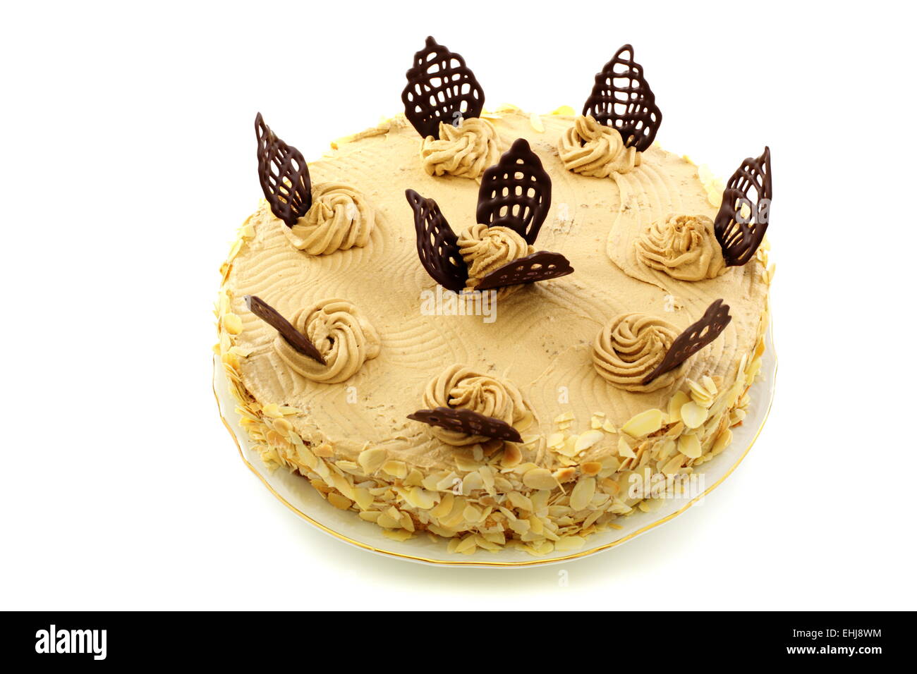Chocolate coffee gateau cake hi-res stock photography and images - Alamy