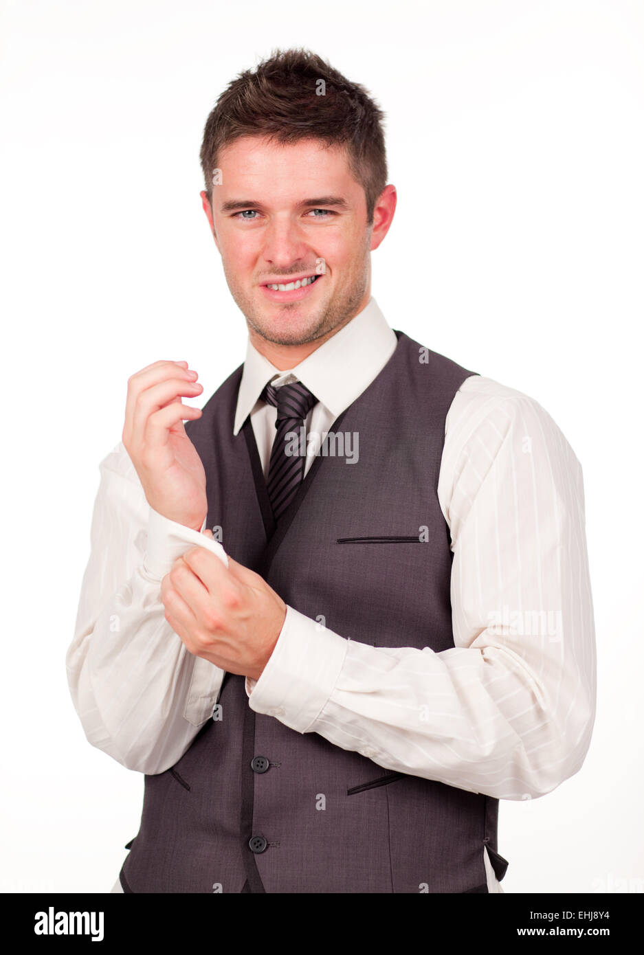 Young Businessman Dressing Stock Photo - Alamy