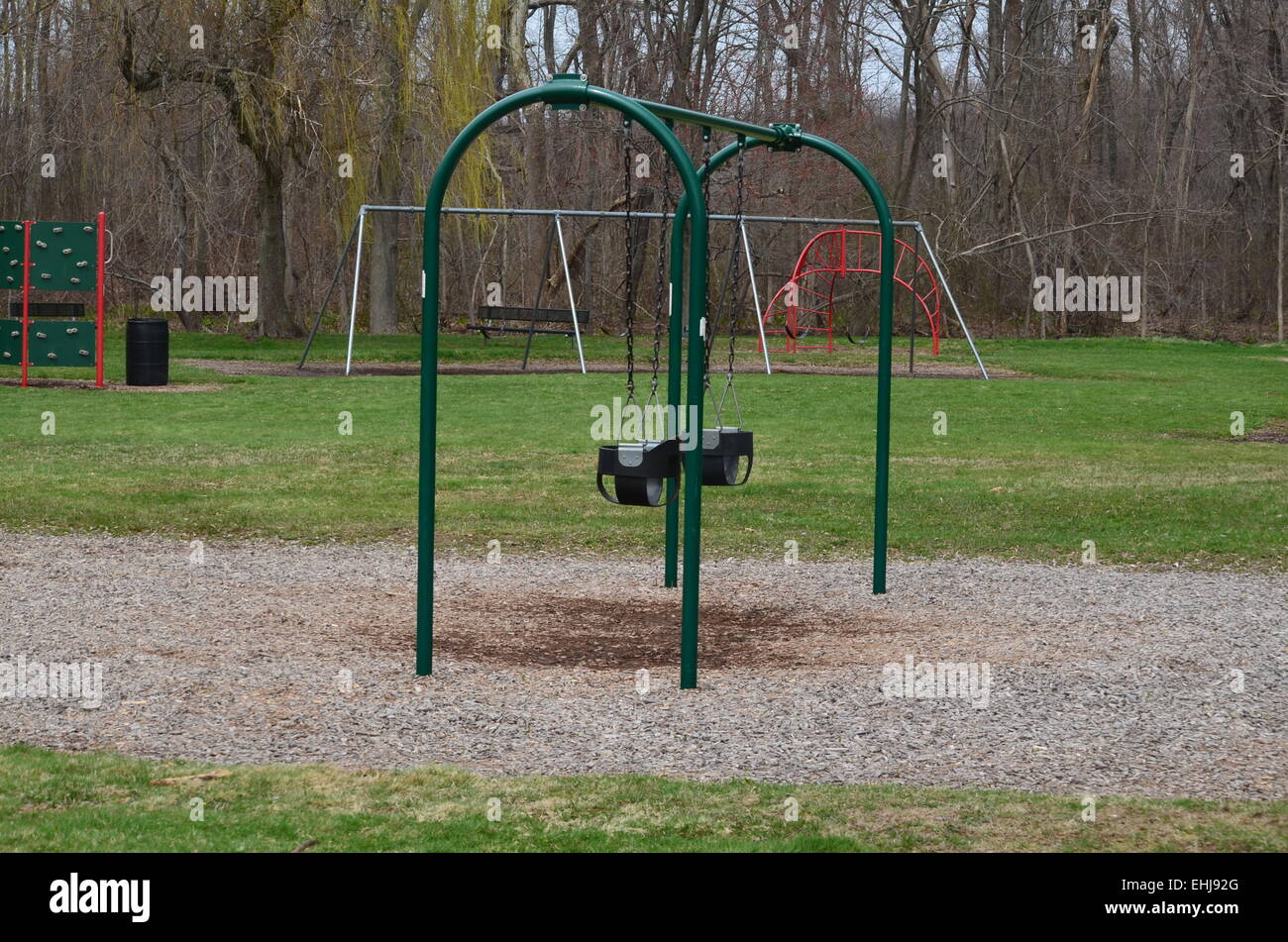 Playground with rides hi-res stock photography and images - Alamy