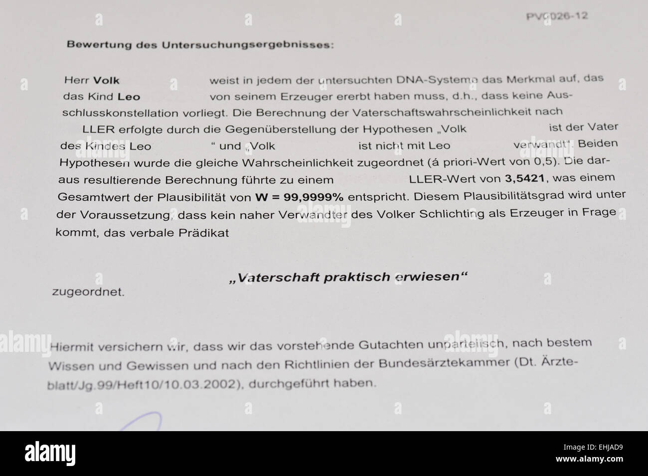 Genetic test results hi-res stock photography and images - Alamy