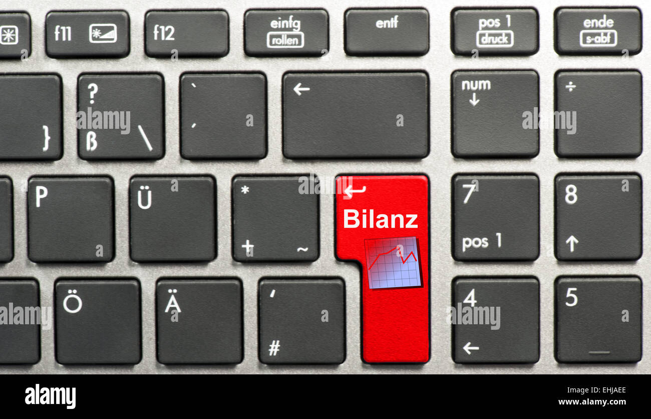 Keyboard and the word balance Stock Photo - Alamy