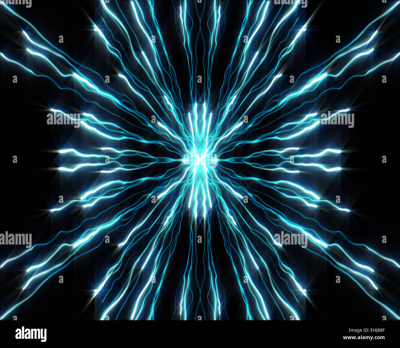 Strands of blue lights Stock Photo - Alamy