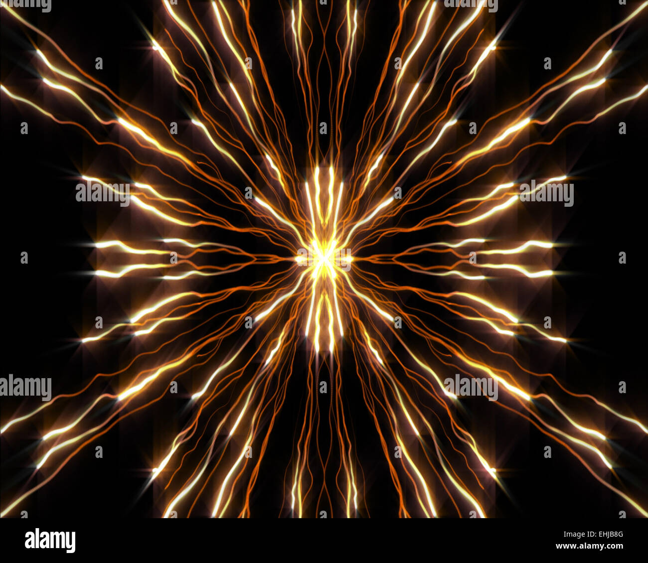 Strands of orange lights Stock Photo - Alamy