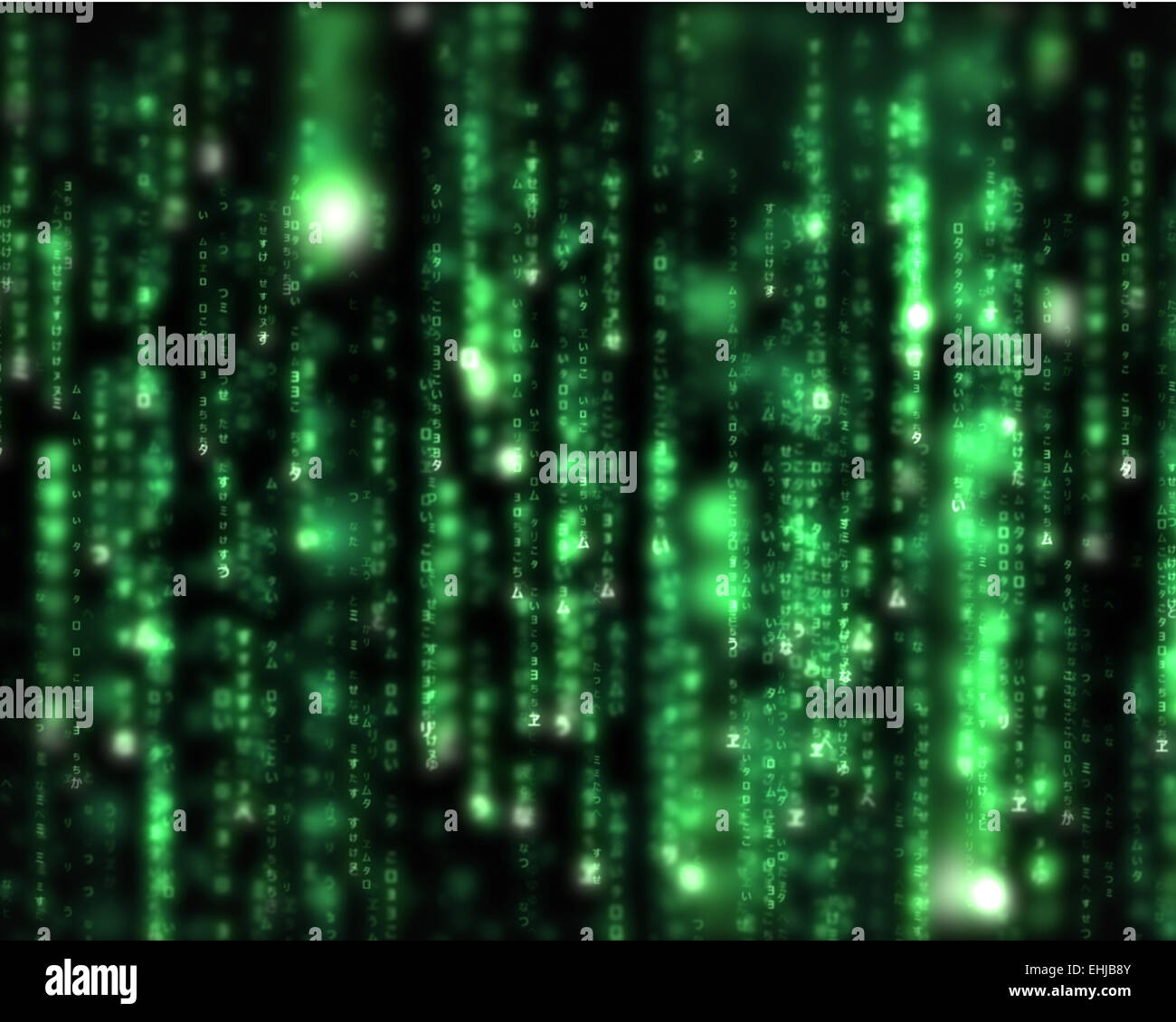 Falling blue matrix code hi-res stock photography and images - Alamy