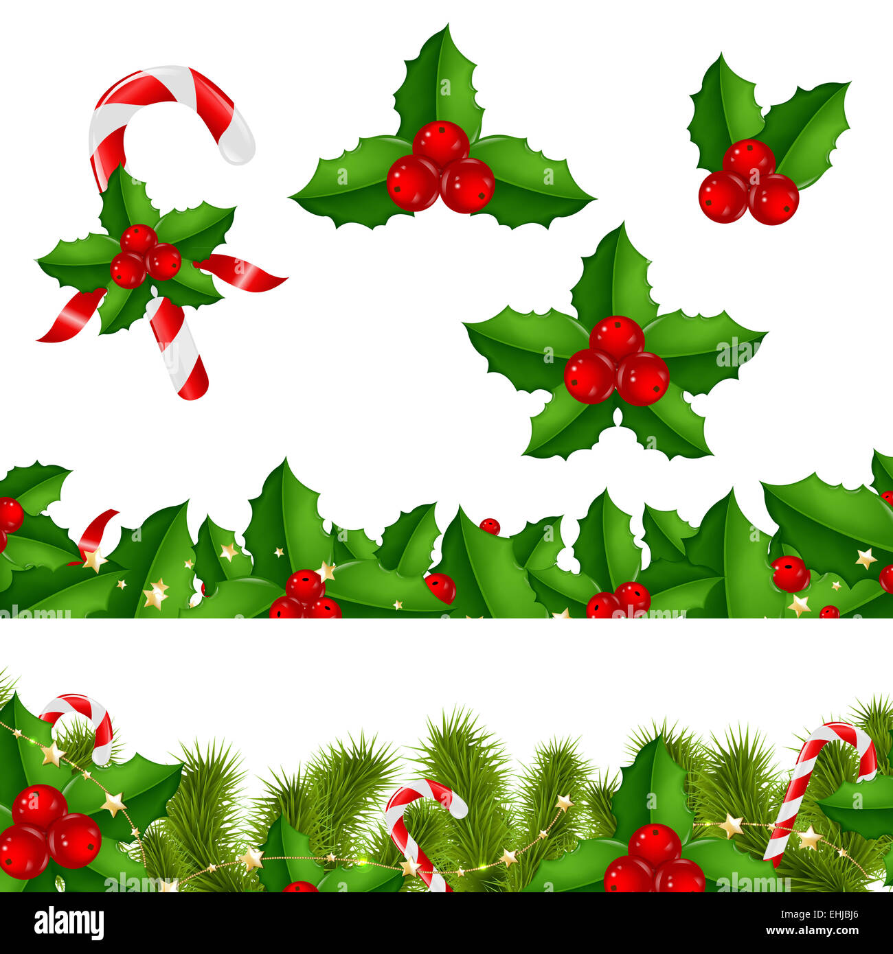 Holly Berry Borders Clipart