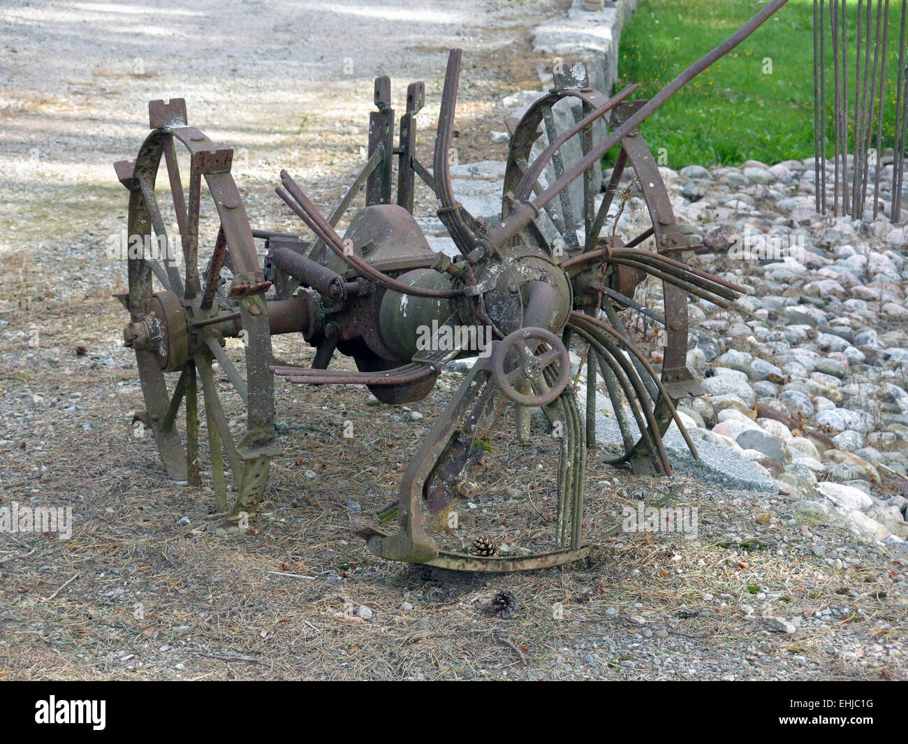 Old agricultural machine in a winery in Sapin Stock Photo - Alamy