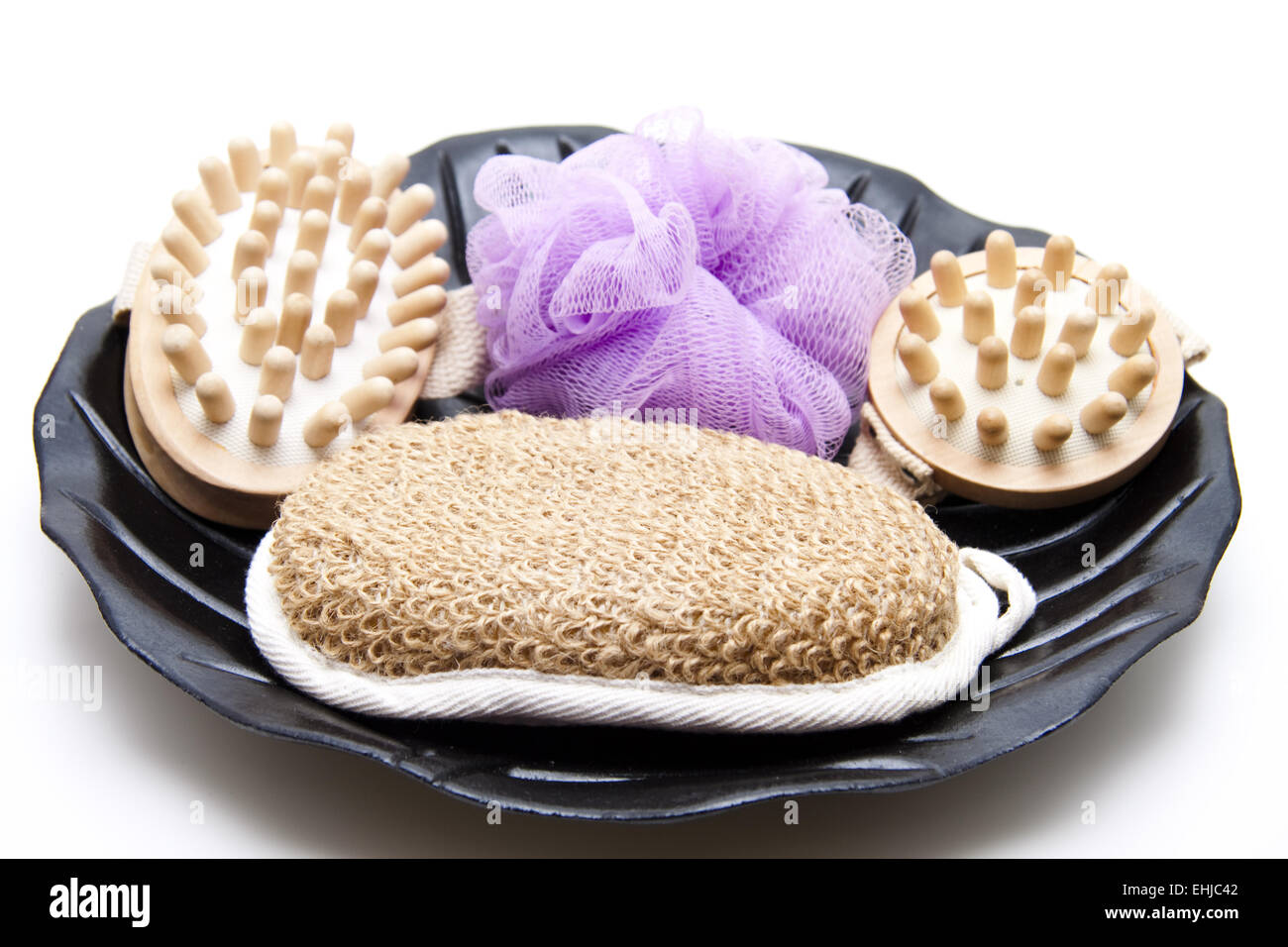 Massage brush and sponge Stock Photo - Alamy